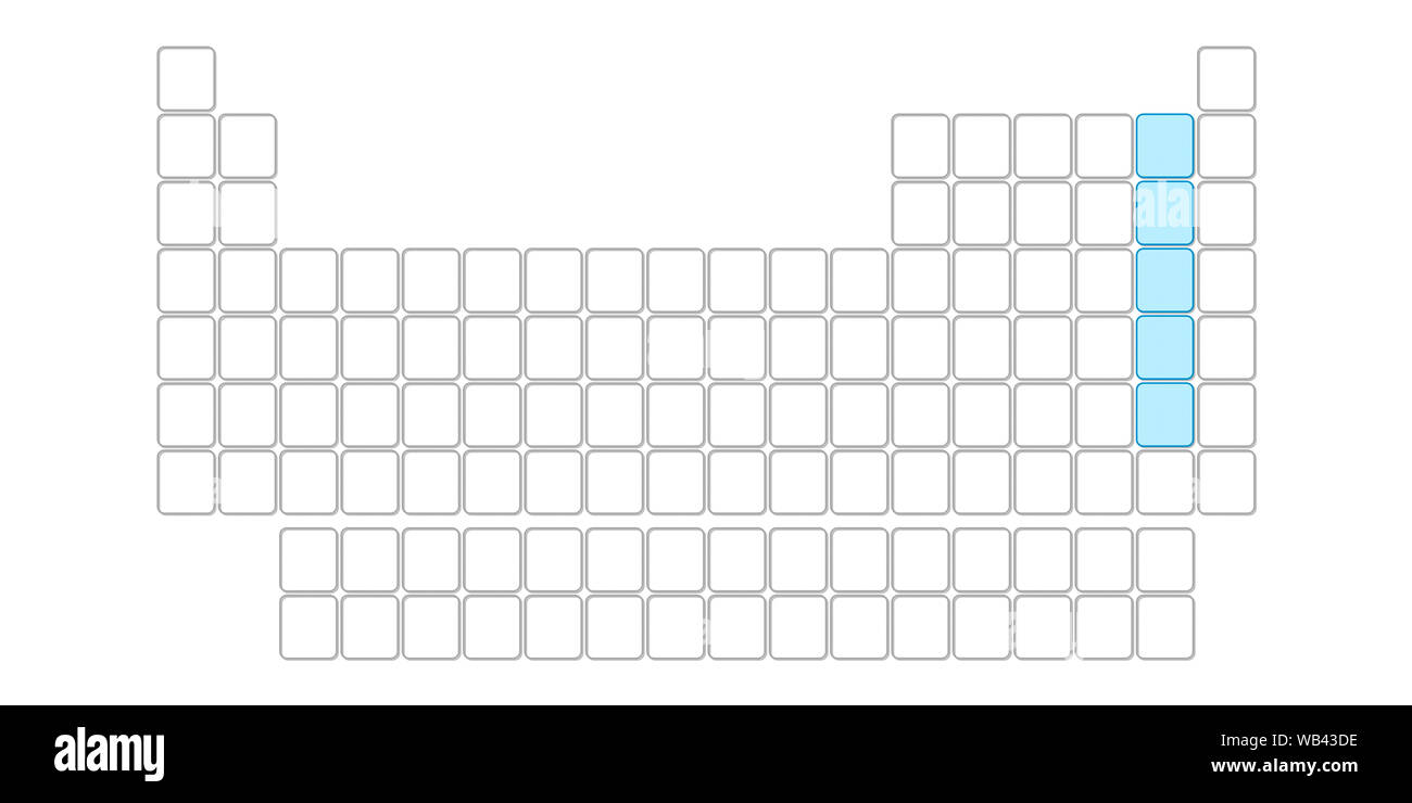 chemical element atomic data and symbol - table of elements halogens ...