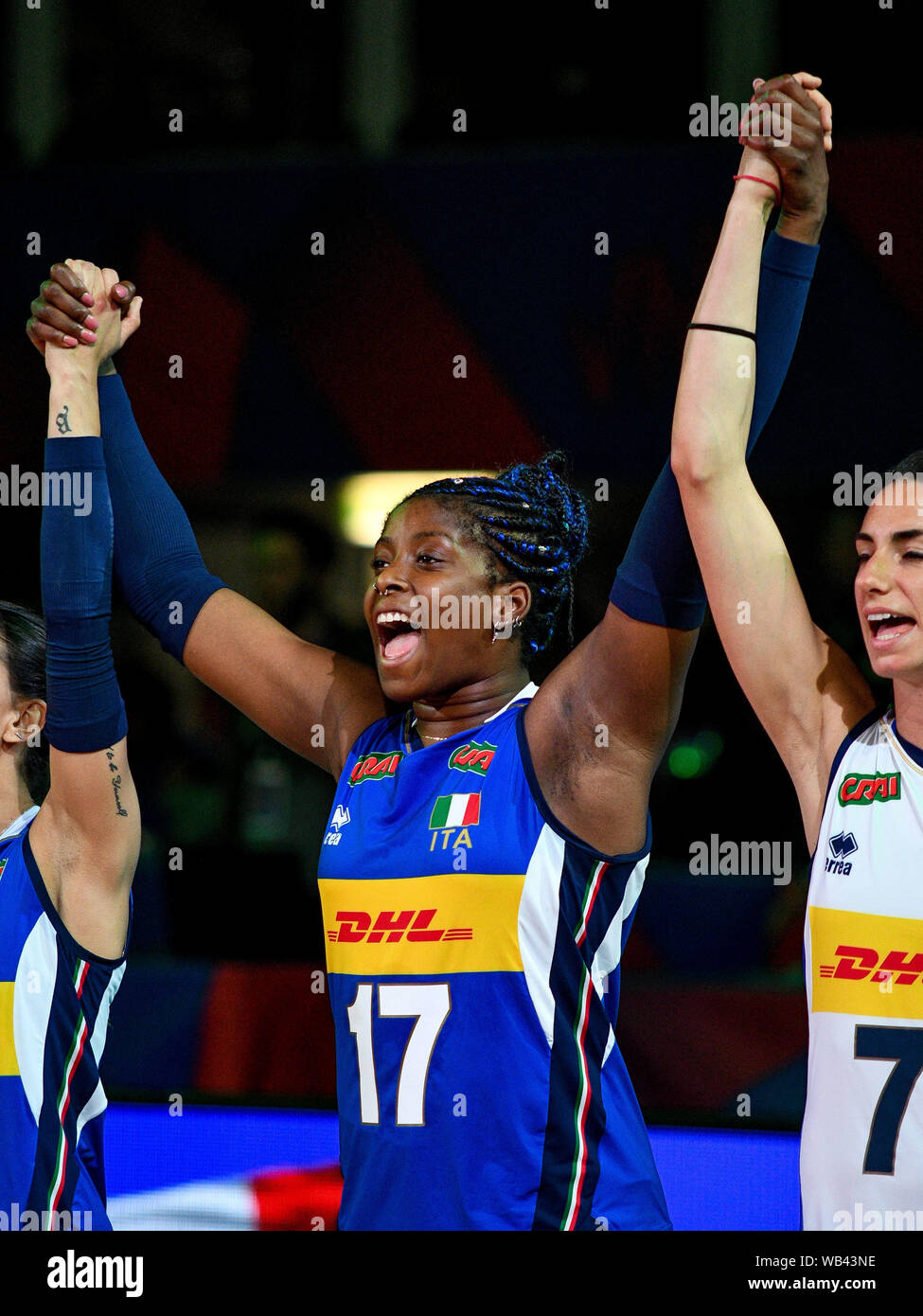 Miriam sylla celebrates dopo the national anthem hi-res stock ...