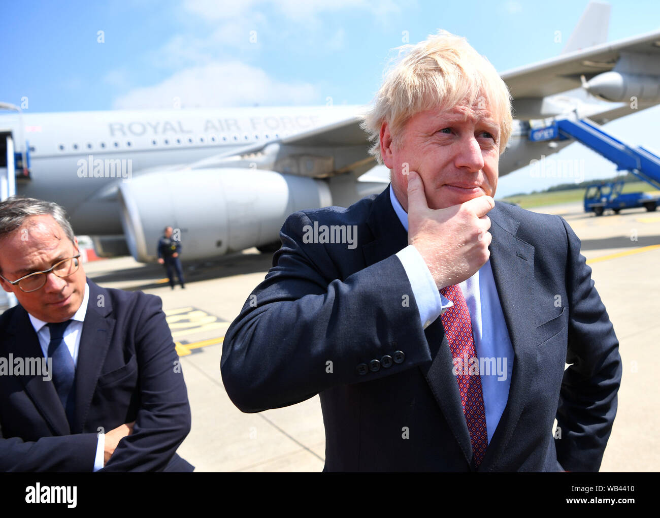 Prime Minister Boris Johnson arrives in Biarritz, France, for the ...