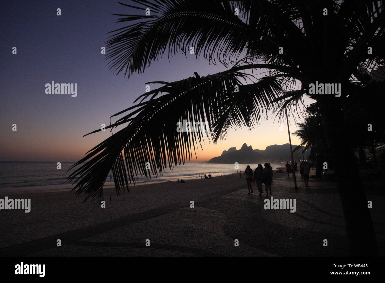Rio de Janeiro sunset and beach in Brazil Stock Photo - Alamy