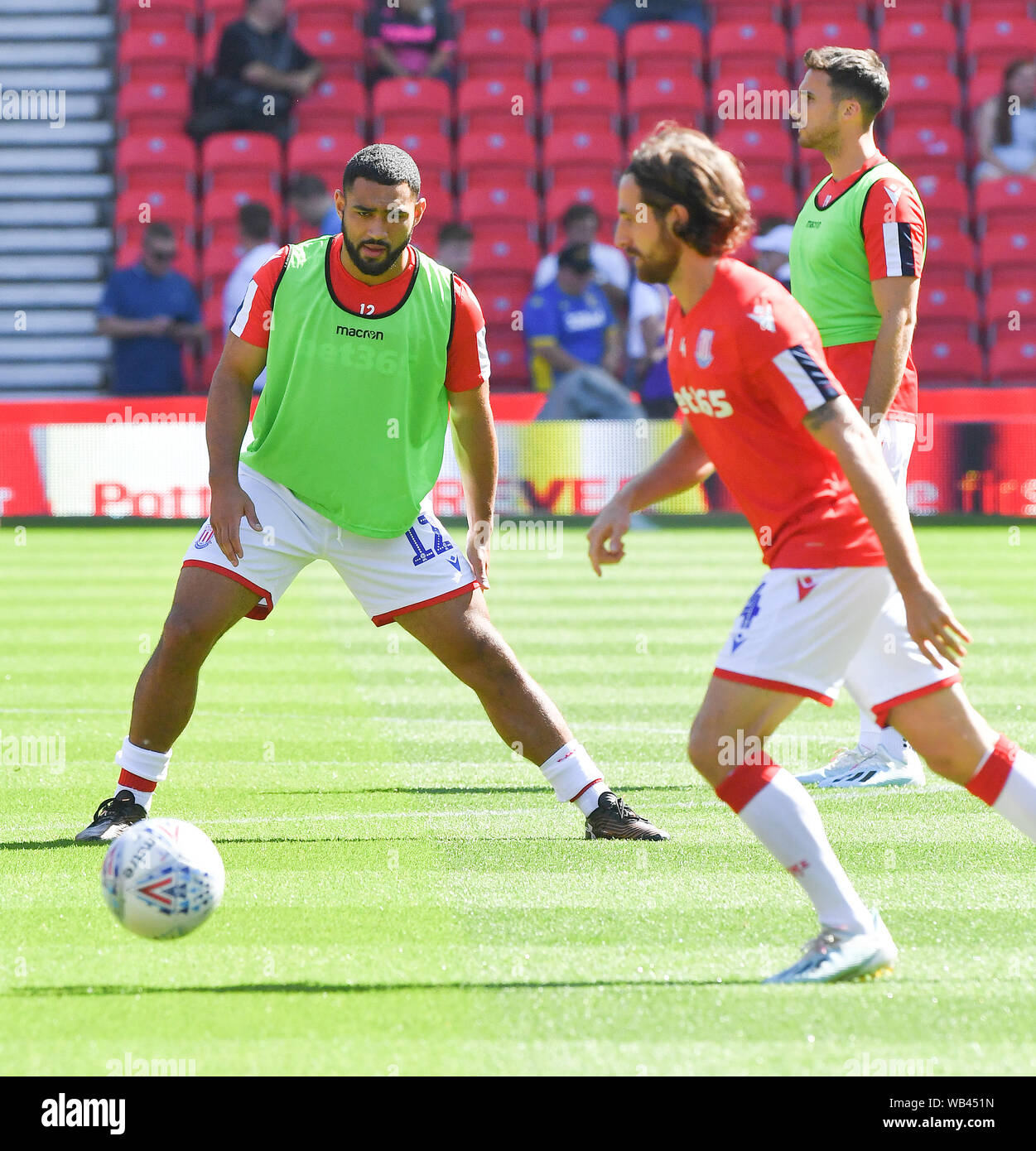 Stoke City's Cameron Carter-Vickers warms up before the Sky Bet ...