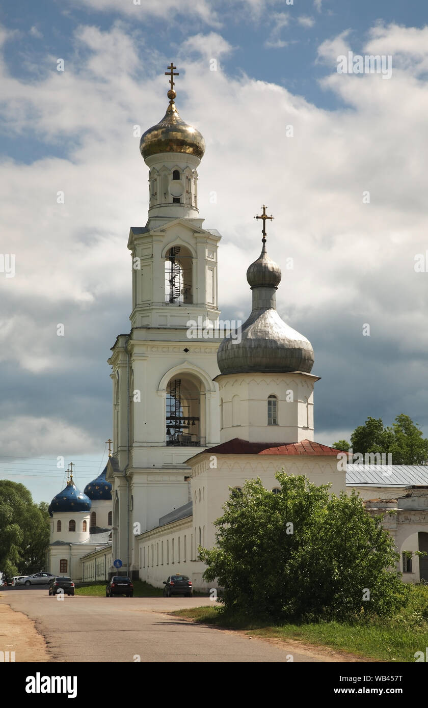 St. George's (Yuriev) Monastery in Novgorod the Great. Russia Stock ...