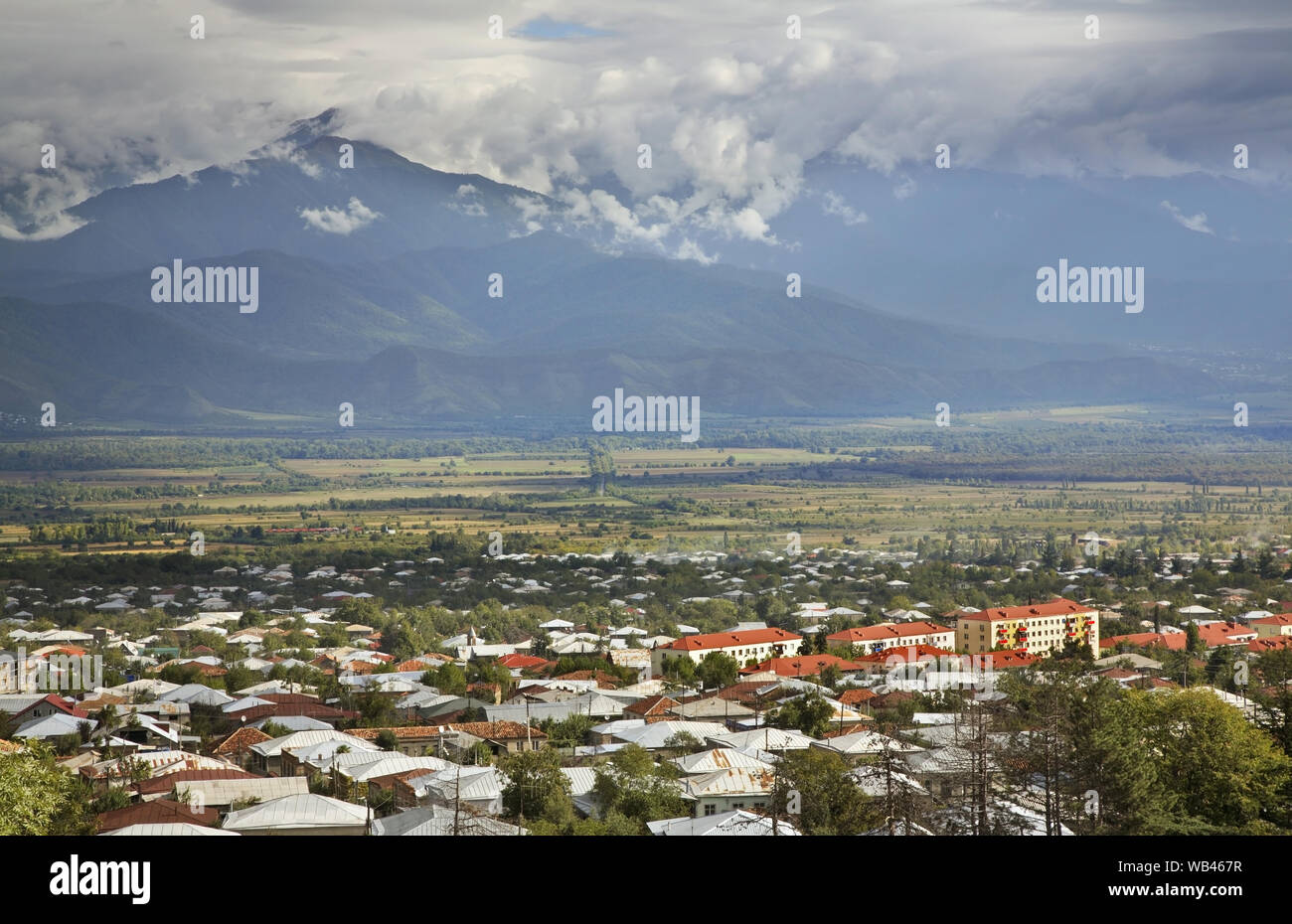 Alazani river plain near Telavi. Georgia Stock Photo - Alamy
