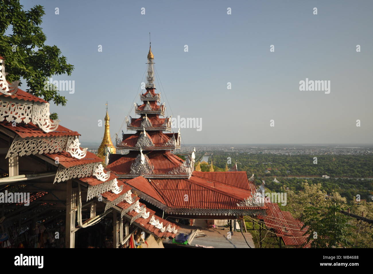 Buddhist temple in Mandalay in Myanmar Burma Stock Photo - Alamy