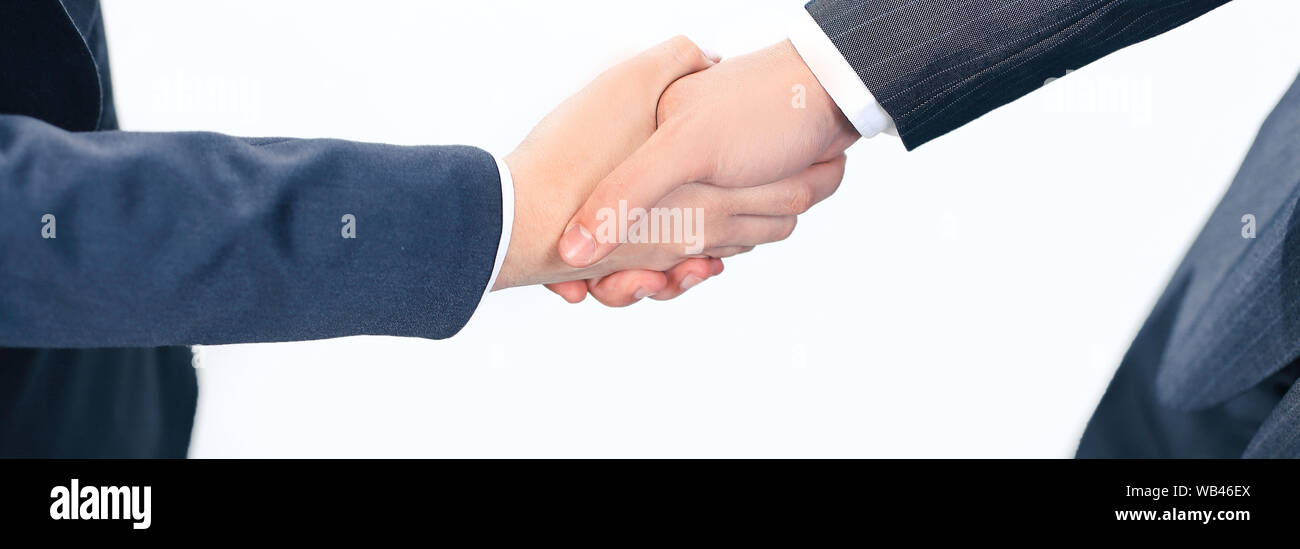 closeup.the handshake business partners. .the concept of partnership ...