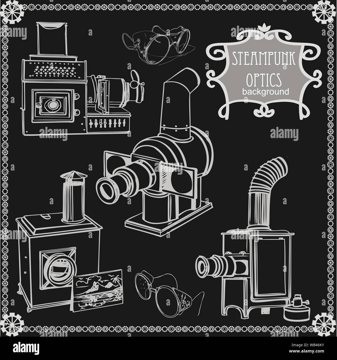 Vintage projectors Stock Vector Images - Alamy