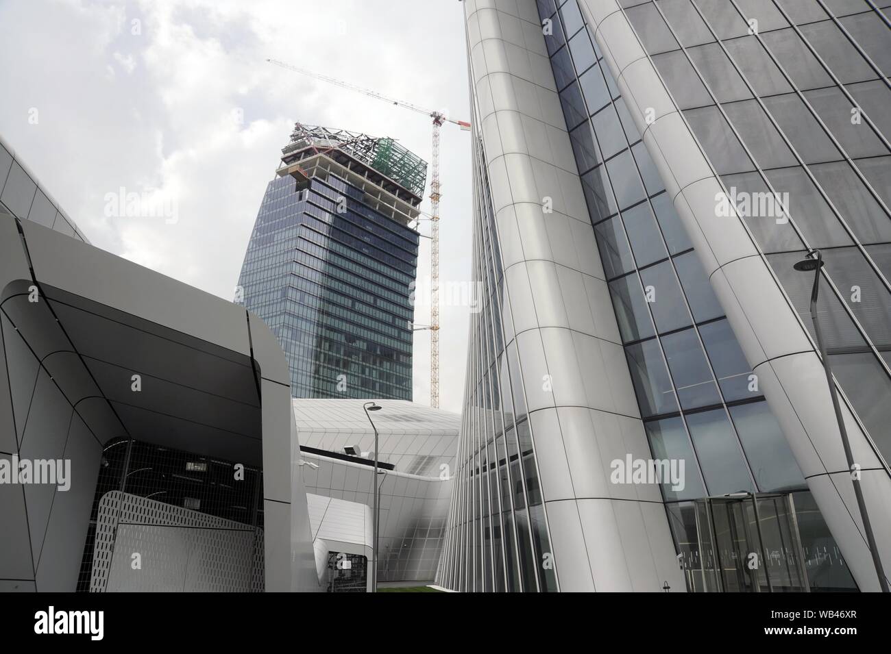 Milan (Italy), new CityLife district, the Libeskind tower ...