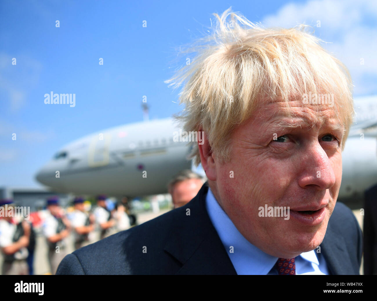 Prime Minister Boris Johnson arrives in Biarritz, France, for the ...
