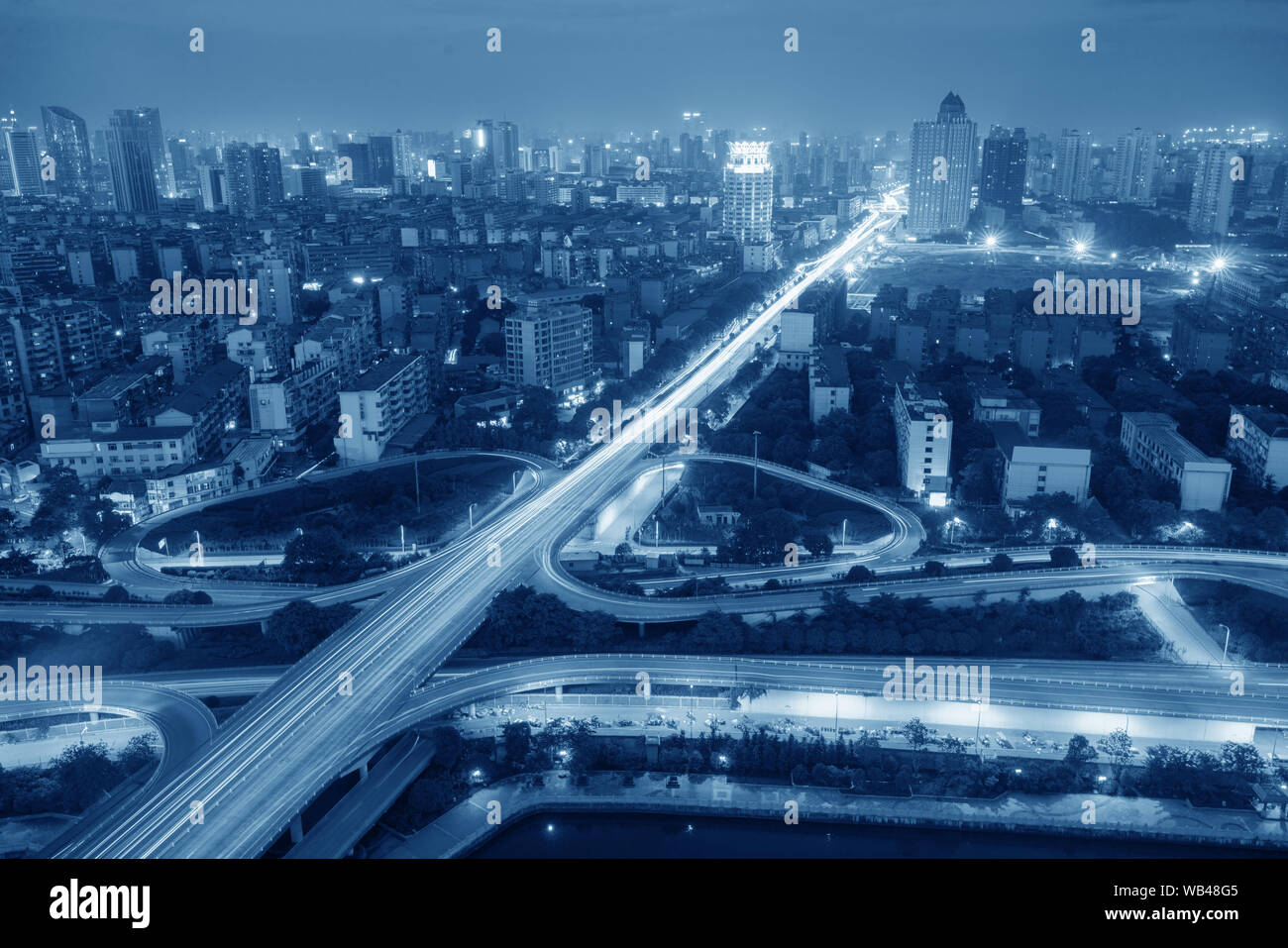 Fast traffic on highway intersection hi-res stock photography and ...