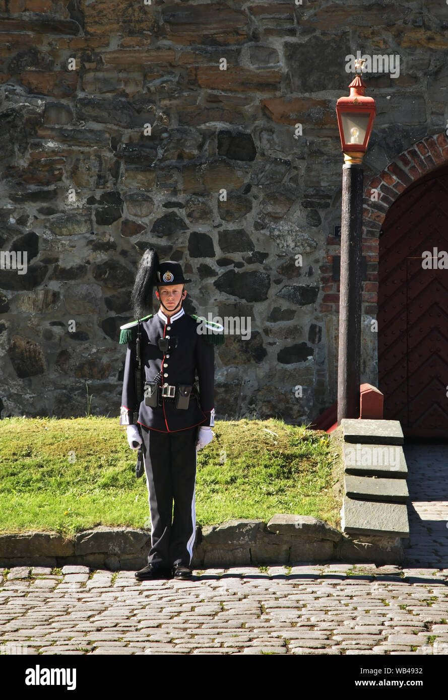 Guard of honor at Akershus fortress in Oslo. Norway Stock Photo - Alamy