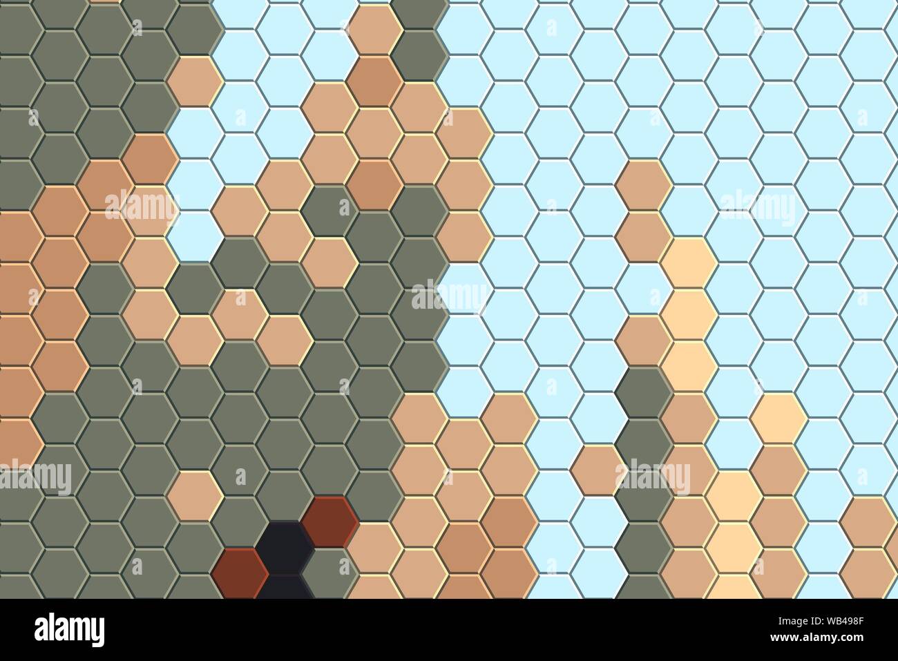 Honeycomb gold grid seamless background or Hexagonal cell texture Stock ...