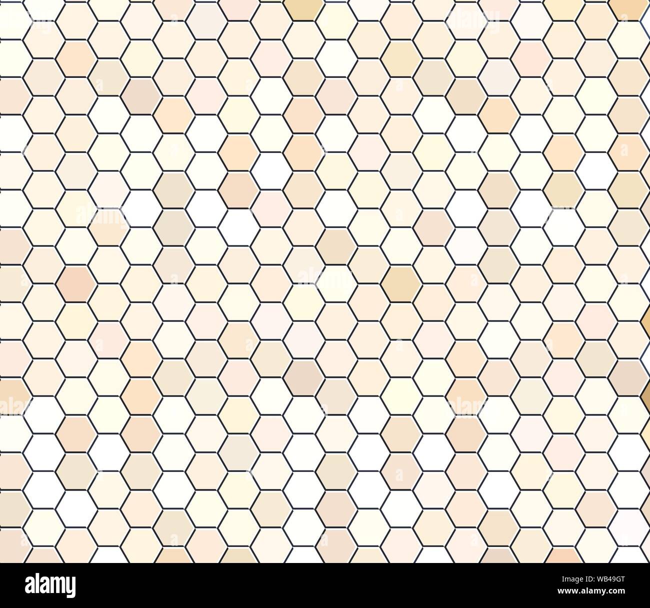 Honeycomb gold grid seamless background or Hexagonal cell texture Stock ...