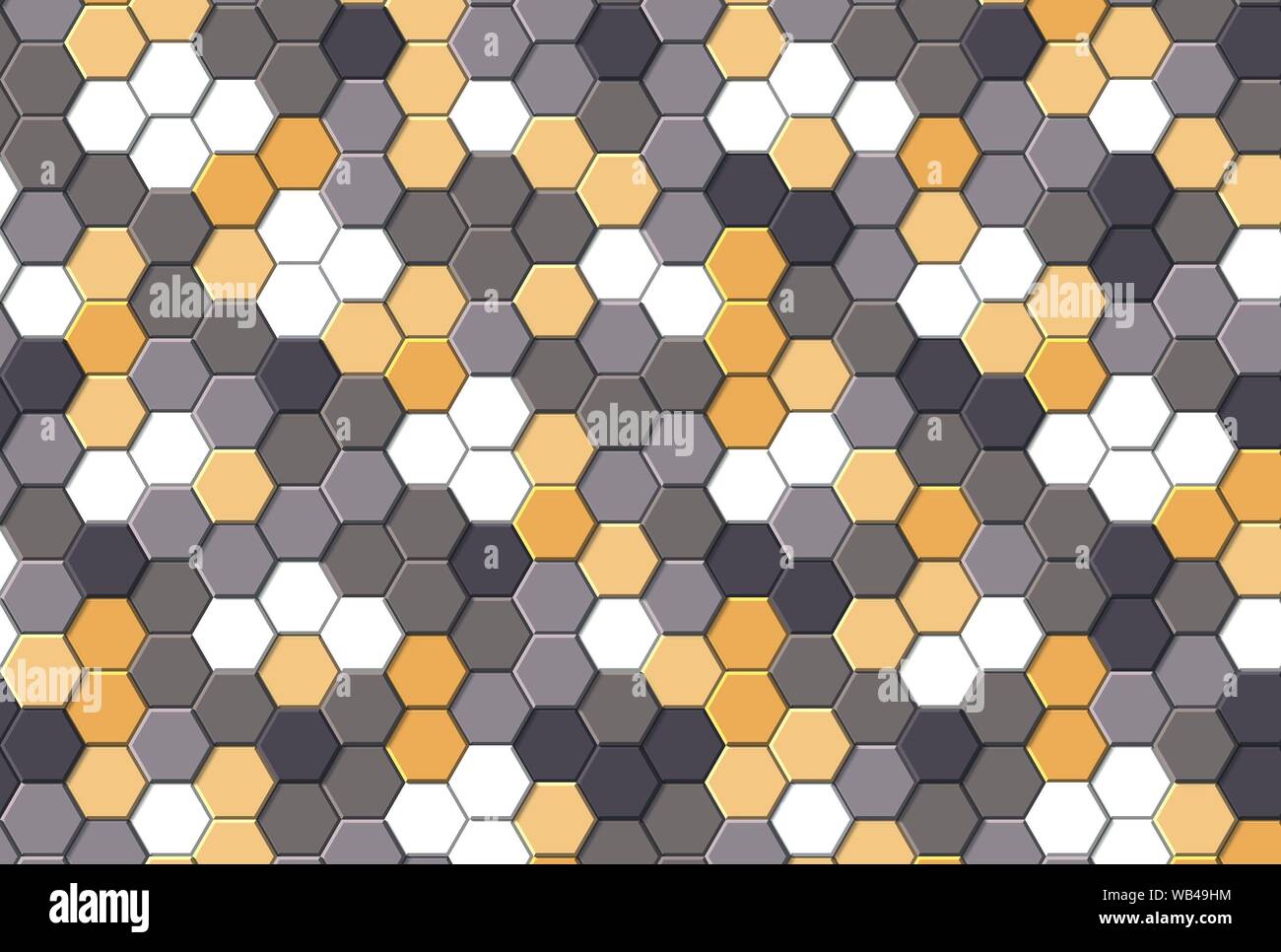 Honeycomb gold grid seamless background or Hexagonal cell texture Stock ...