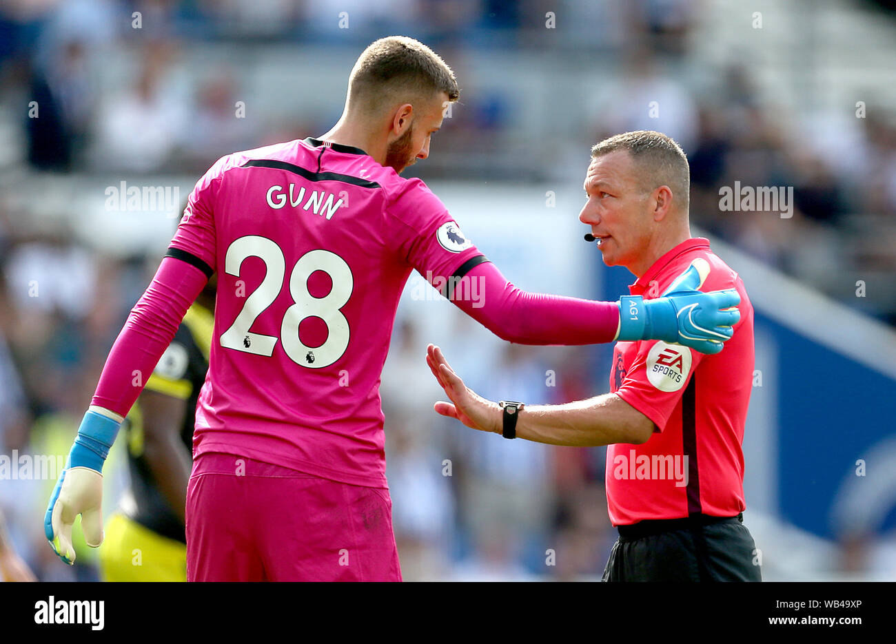 Southamptons goalkeeper angus gunn speaks hi-res stock photography and ...