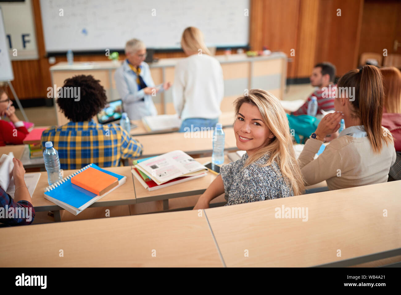 Smart Young People Study at the College Stock Photo - Alamy
