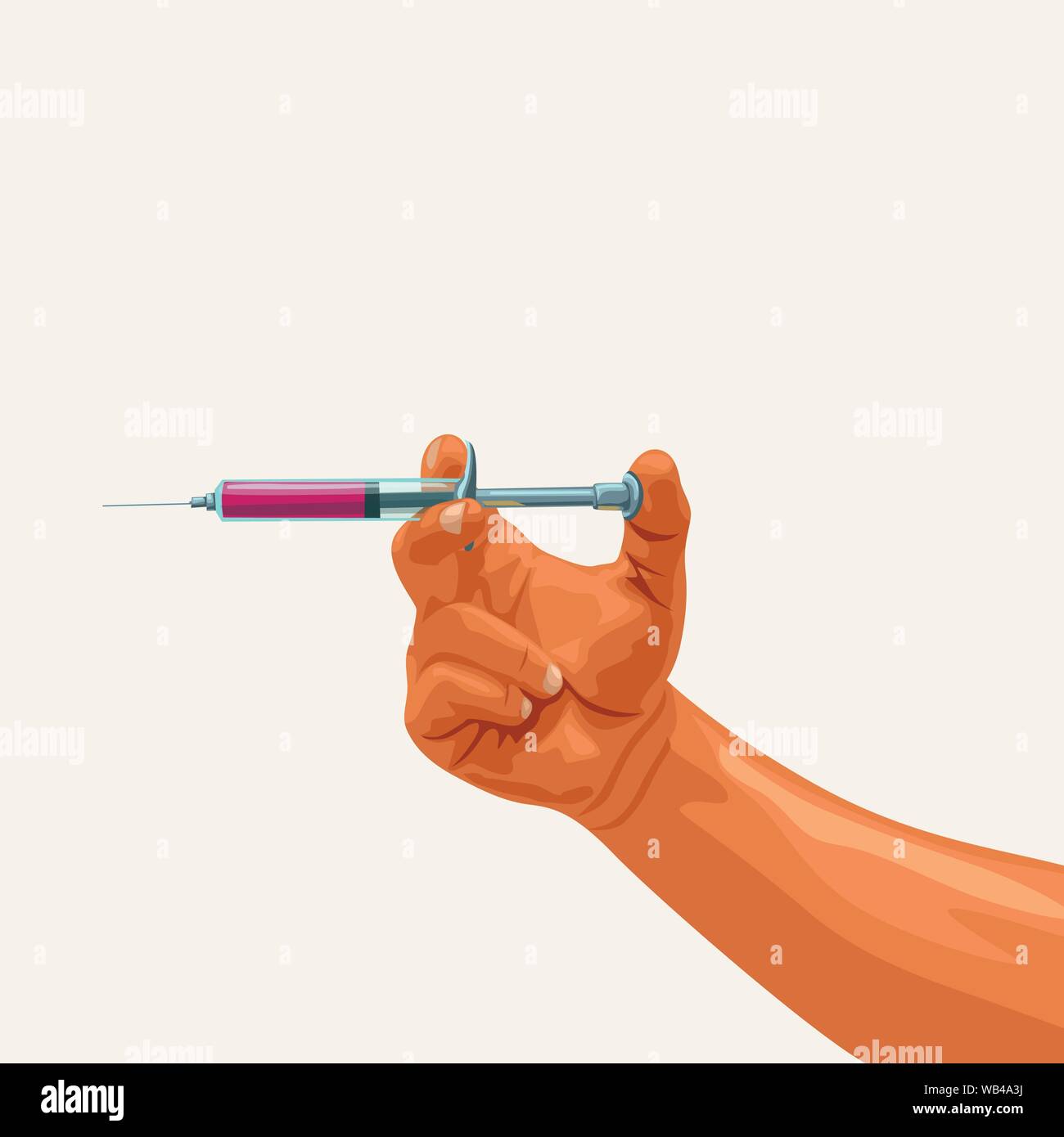 Syringe drug realistic vaccine Stock Vector Images - Alamy