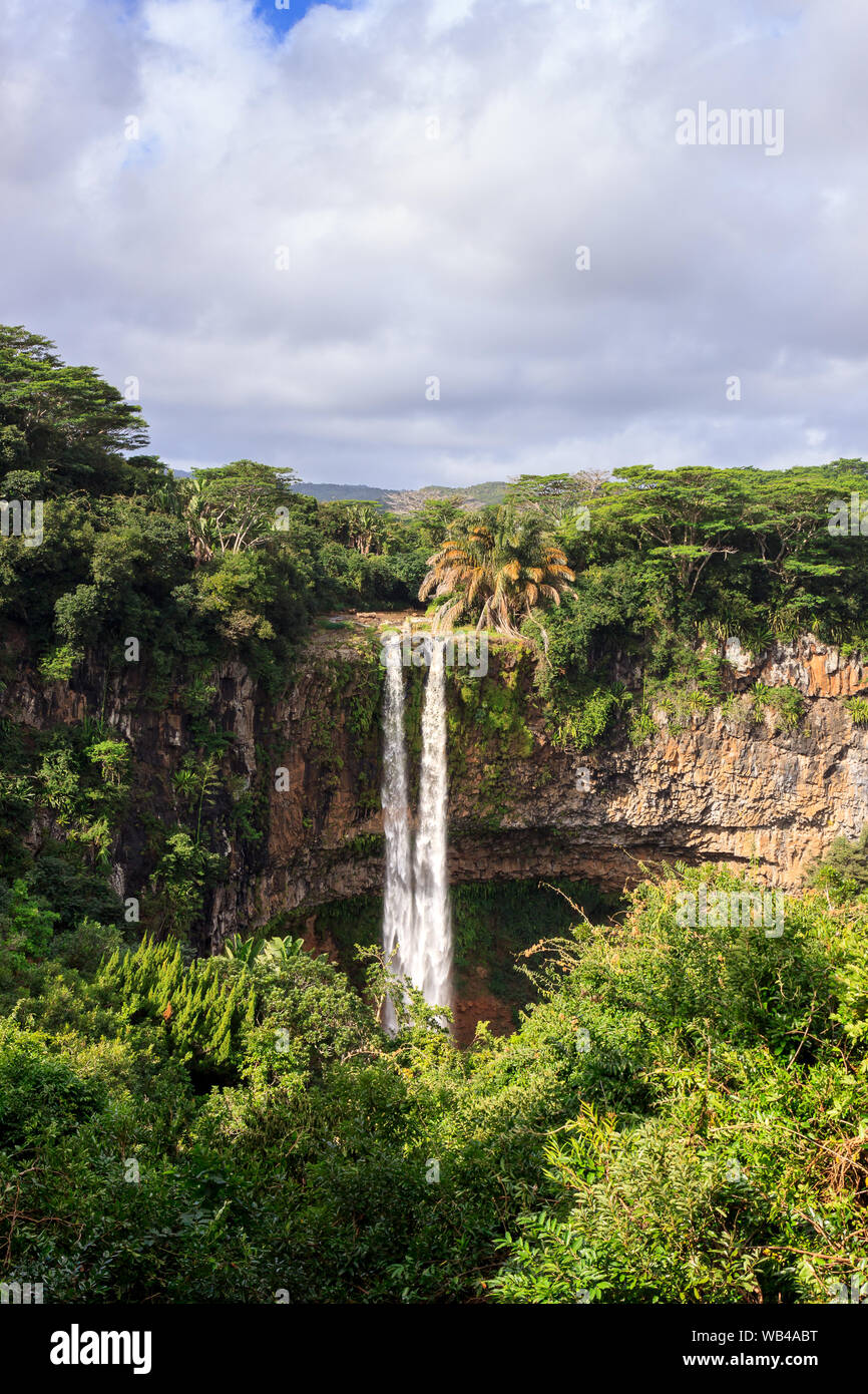 The scenic Alexandra Falls on the African island Mauritius Stock Photo ...