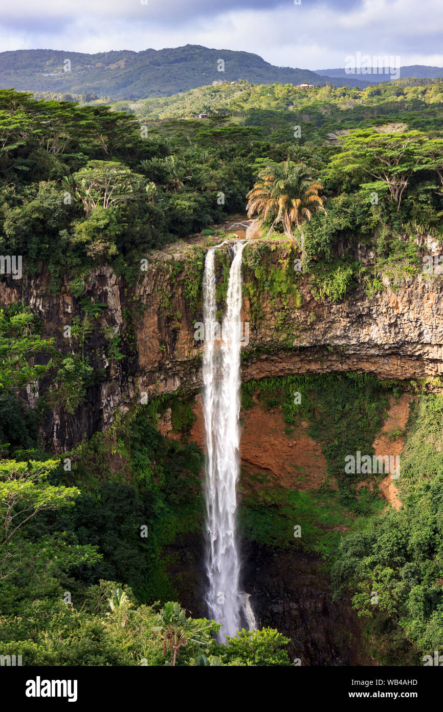 The scenic Alexandra Falls on the African island Mauritius Stock Photo ...