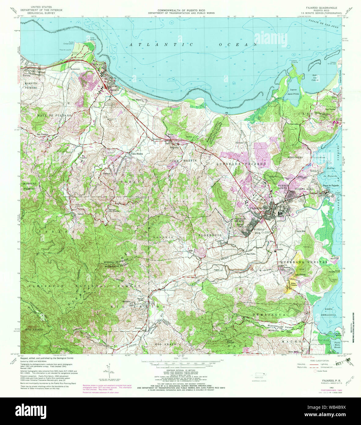 USGS TOPO Map Puerto Rico PR Fajardo 362415 1962 20000 Restoration ...
