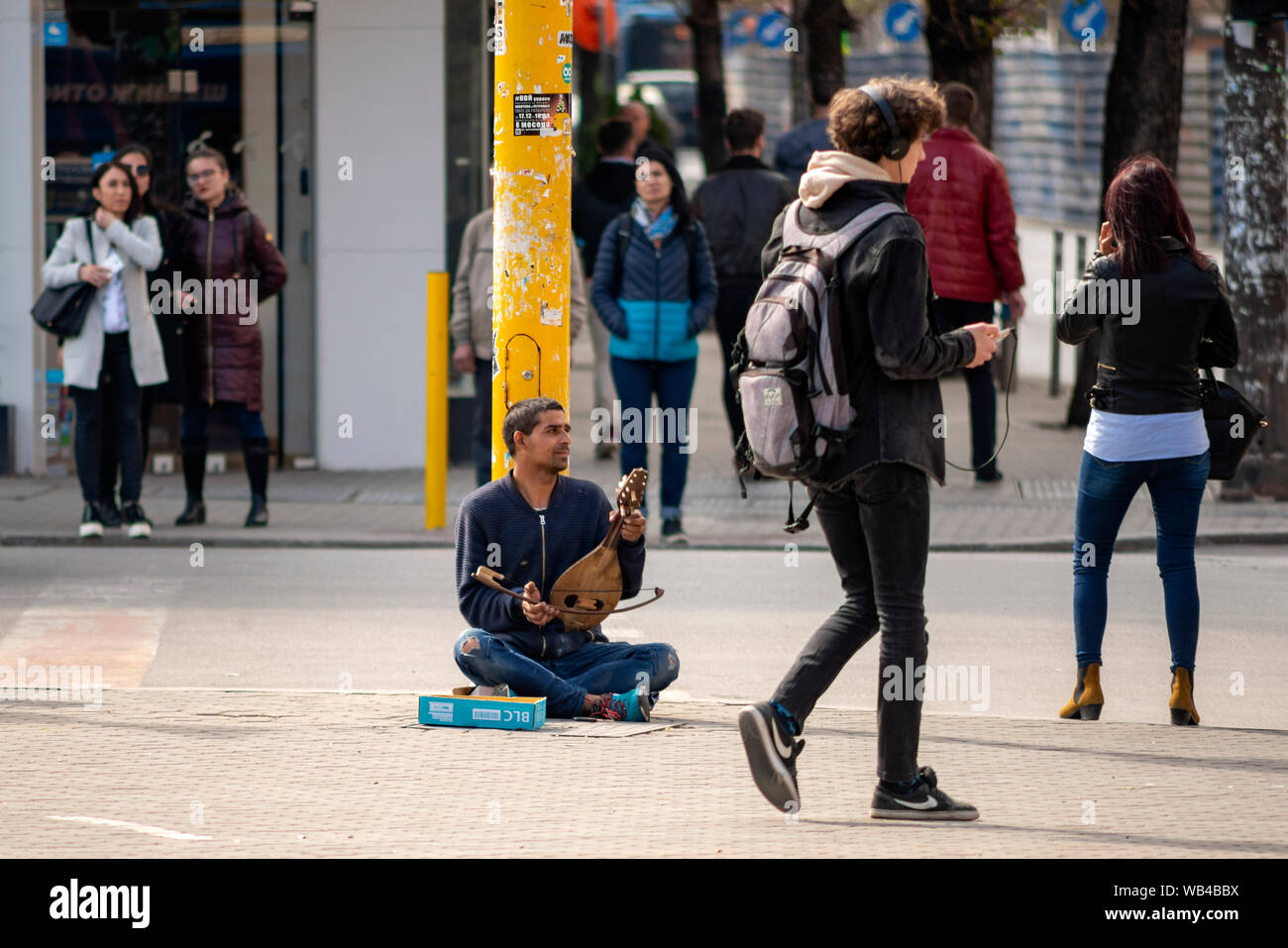 Street busker sofia bulgaria hi-res stock photography and images - Alamy