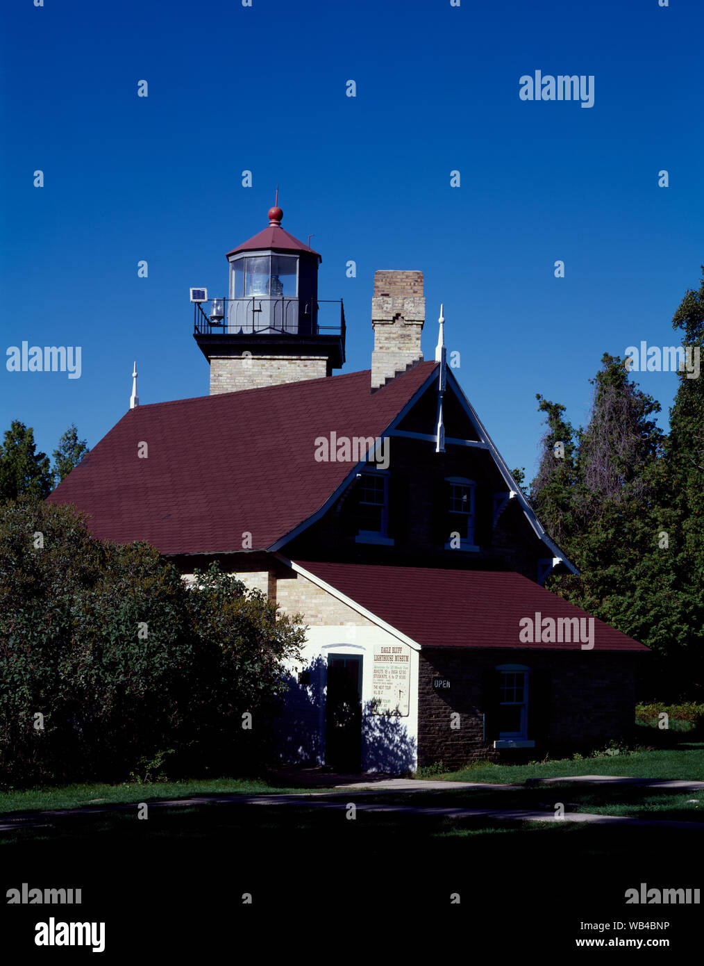 Eagle Bluff Lighthouse, now a museum in Door County's Peninsula State ...
