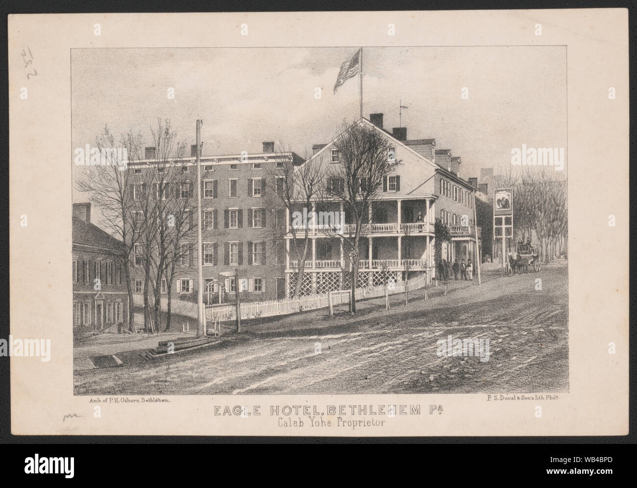 Eagle Hotel, Bethlehem Pa. Caleb Yohe proprietor / amb. of P.H. [i.e ...