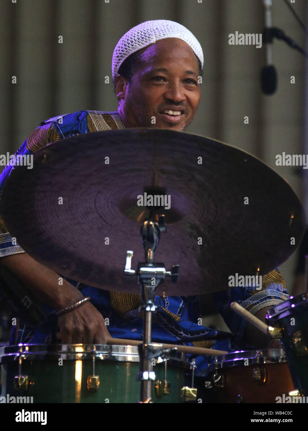 August 23, 2019, New York City, New York, USA: Drummer WINARD HARPER ...