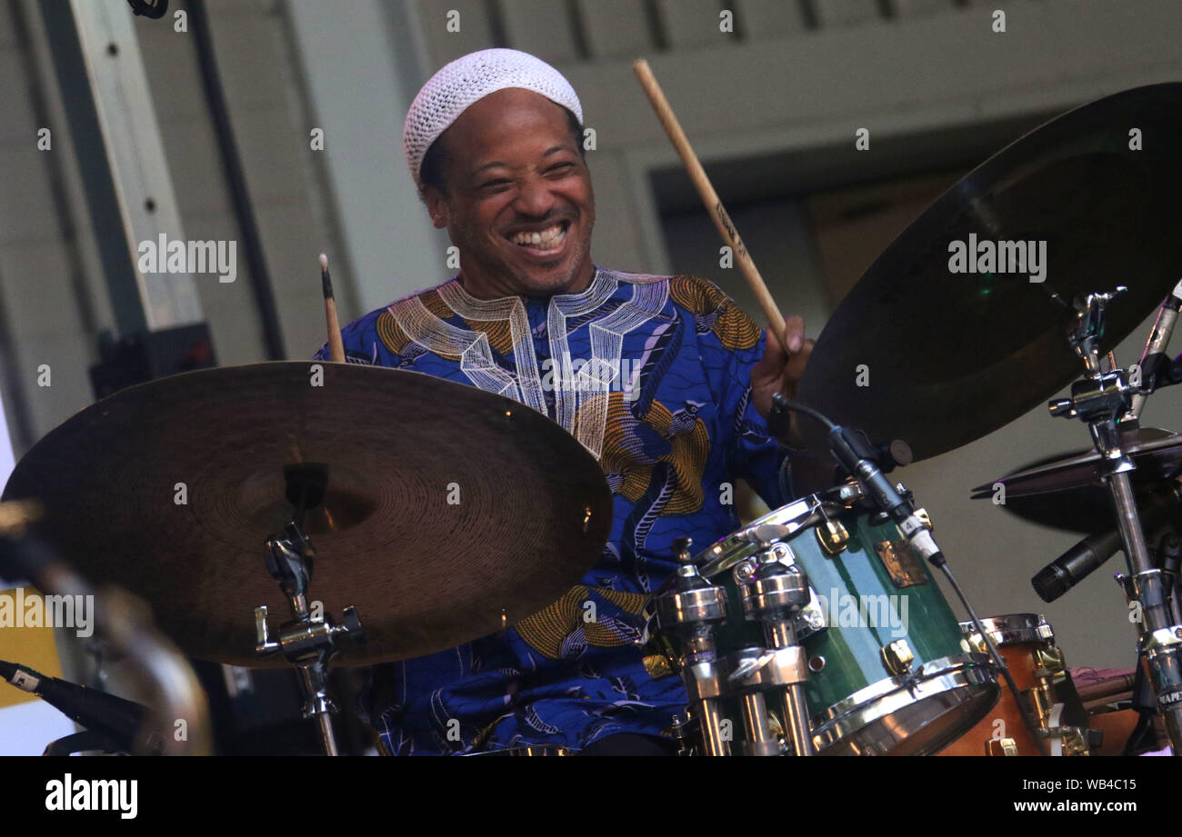 August 23, 2019, New York City, New York, USA: Drummer WINARD HARPER ...