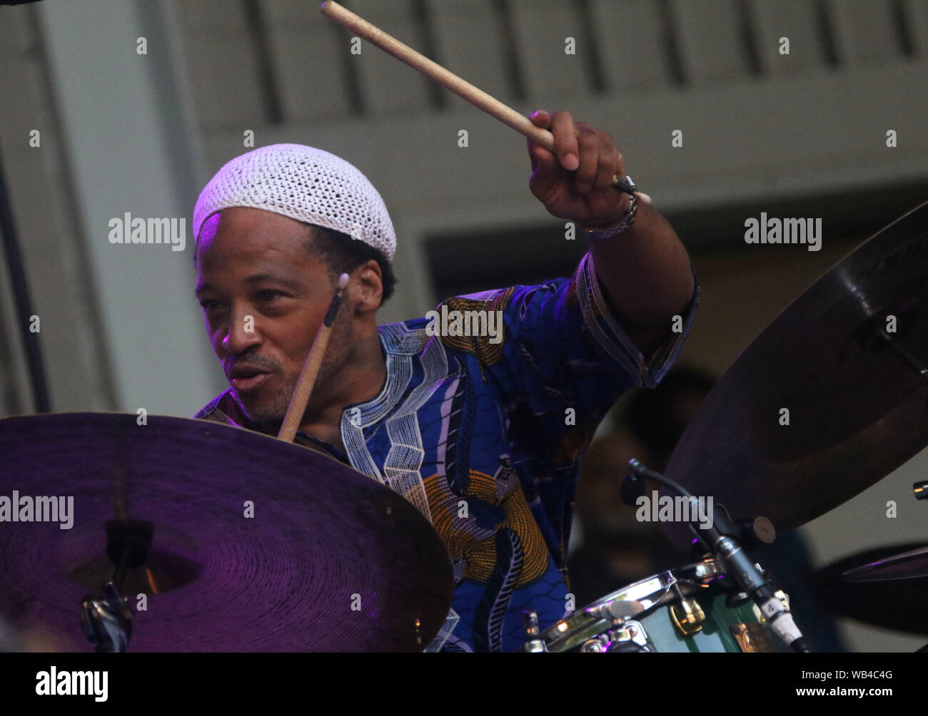 August 23, 2019, New York City, New York, USA: Drummer WINARD HARPER ...