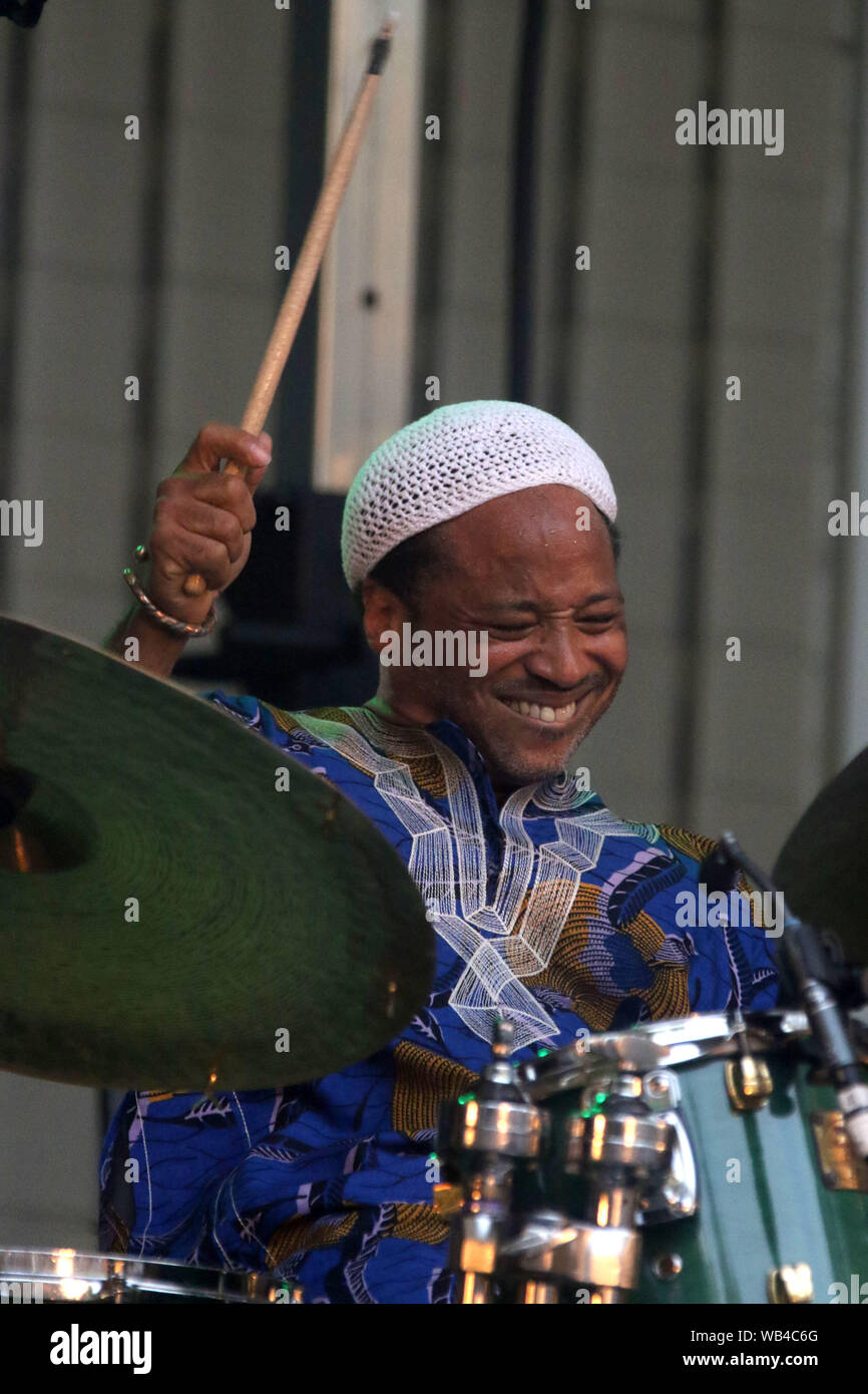 August 23, 2019, New York City, New York, USA: Drummer WINARD HARPER ...