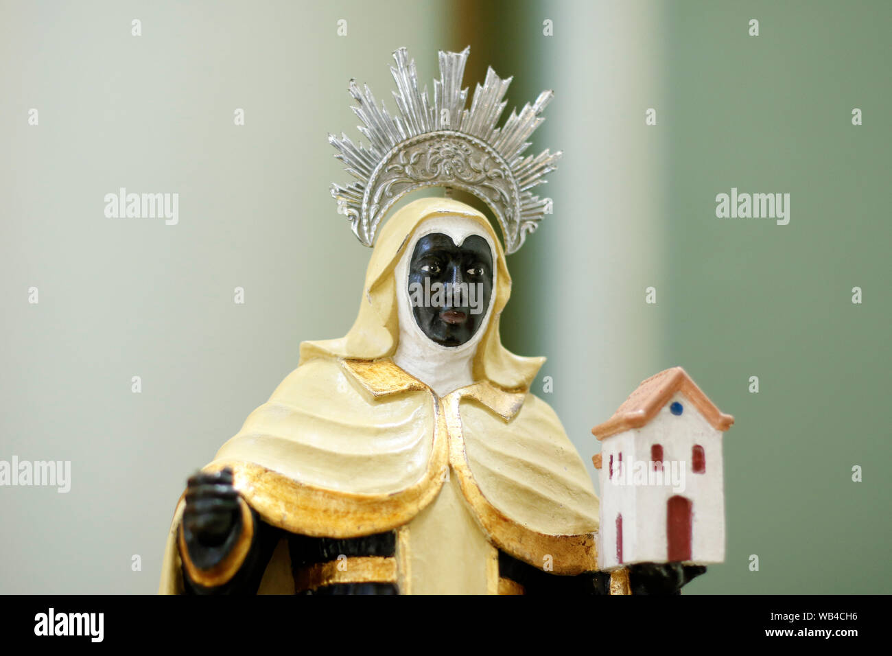 Statue of santa efigenia in church - saint Iphigenia of Abyssinia ...