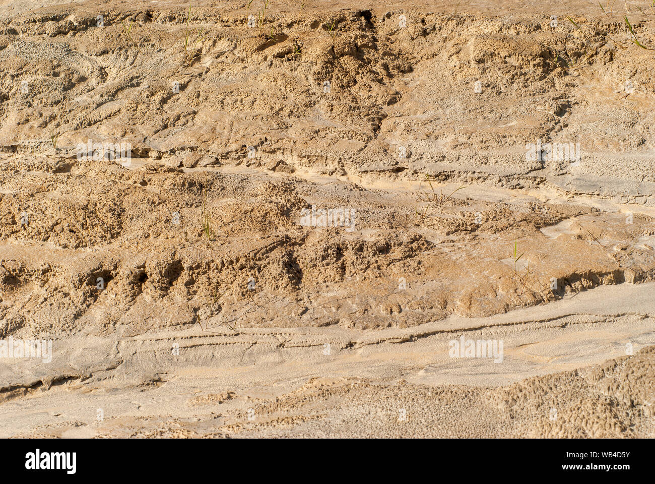 background - a fragment of a dried clay channel of a water stream Stock ...