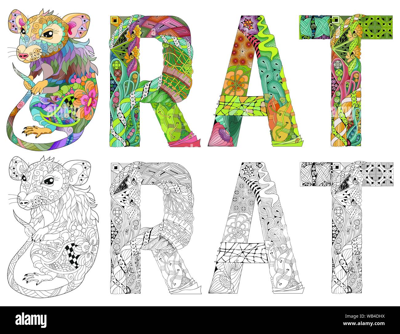 Rat tattoo Stock Vector Images - Alamy