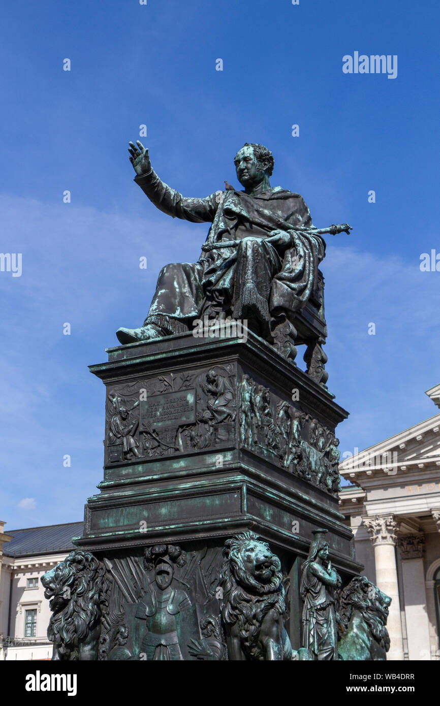 Monument of Max I Joseph in front of the National Theatre, Max-Joseph ...