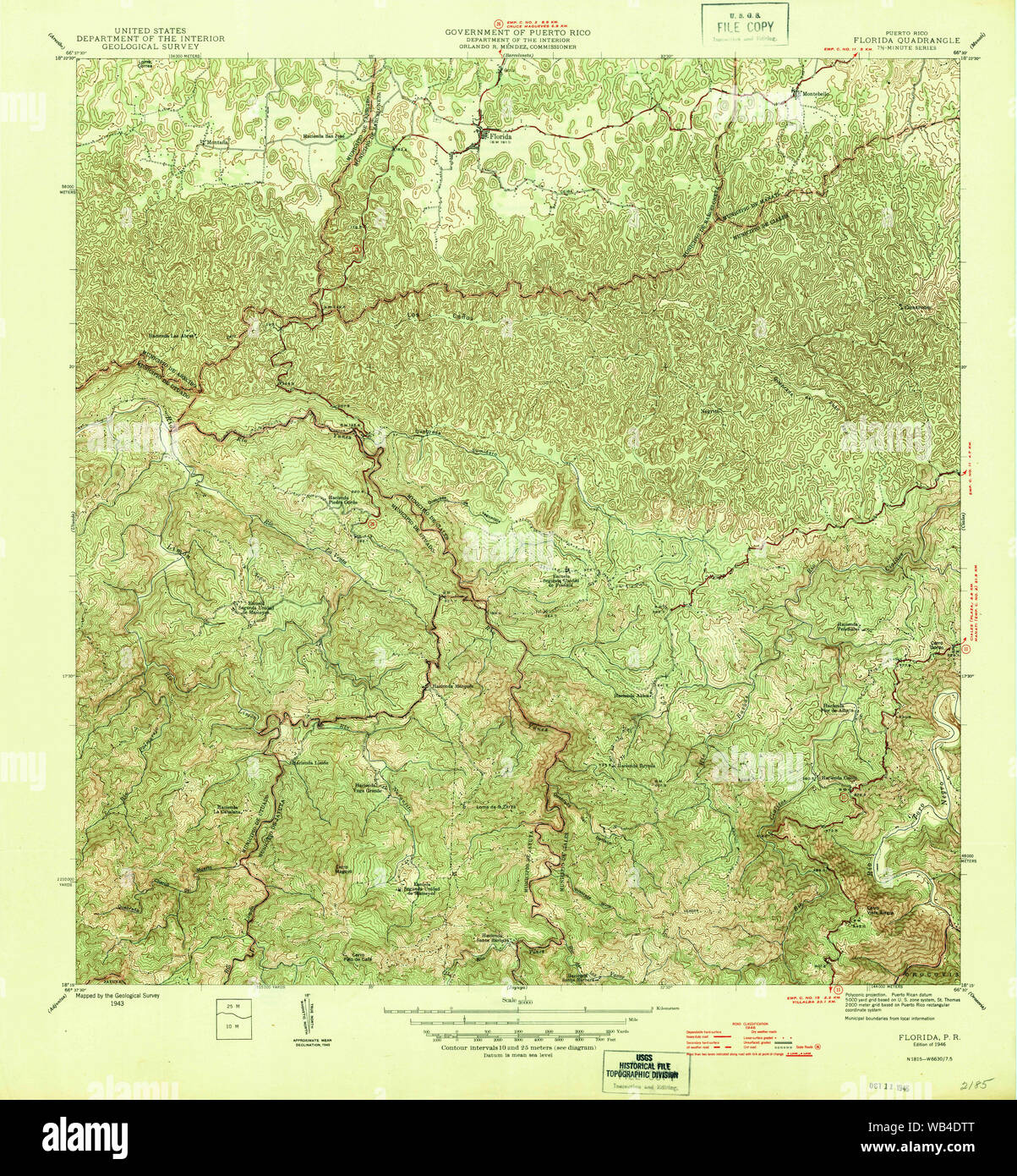 Topographic map puerto rico hi-res stock photography and images - Alamy