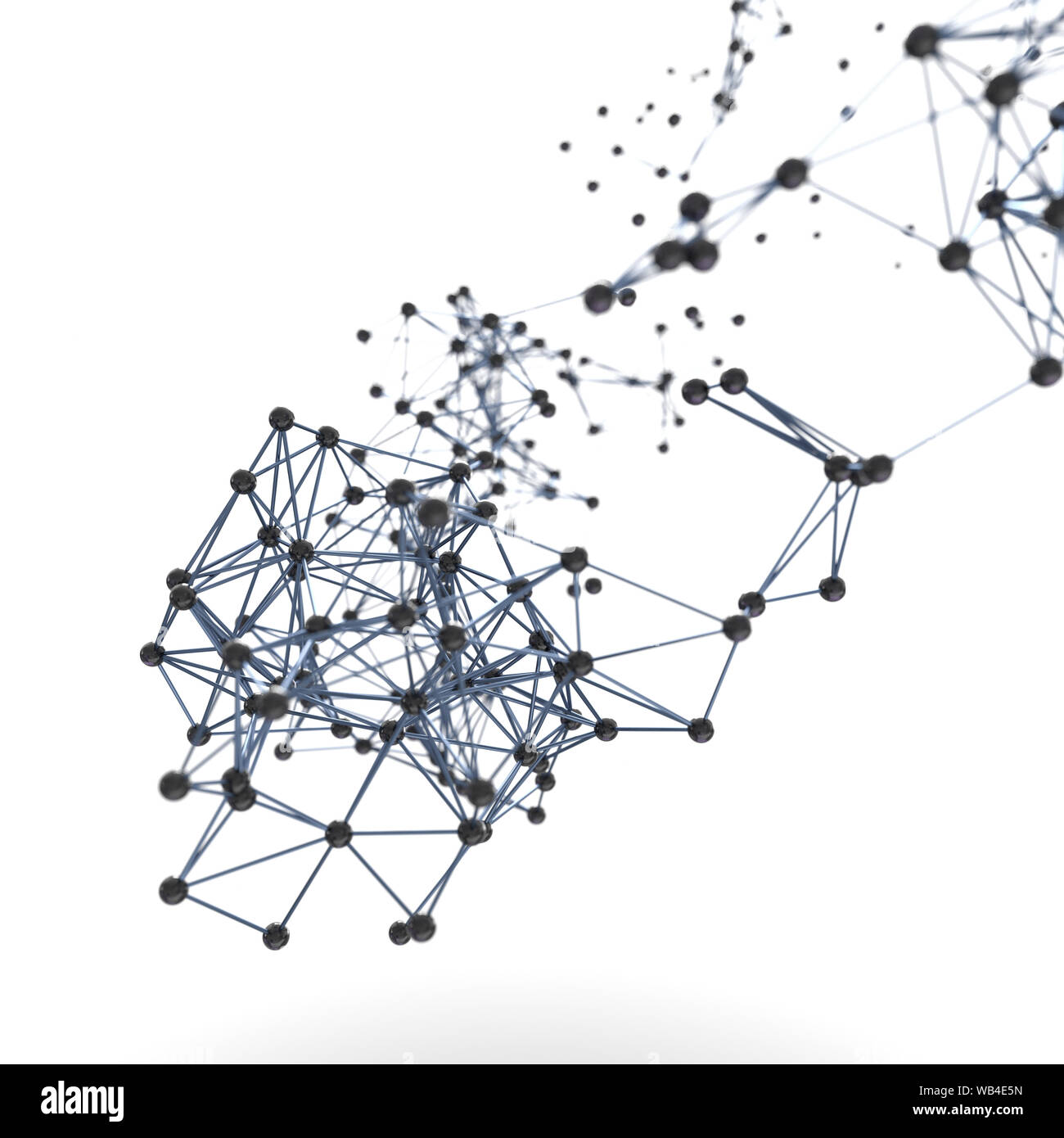 Gene lines and nodes, biological gene structure, 3d rendering. Computer ...
