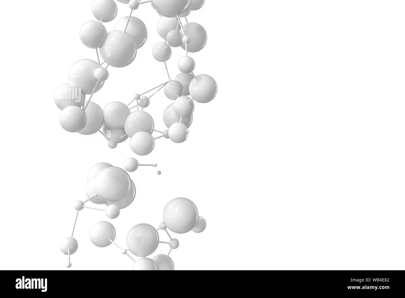 Gene lines and nodes, biological gene structure, 3d rendering. Computer ...