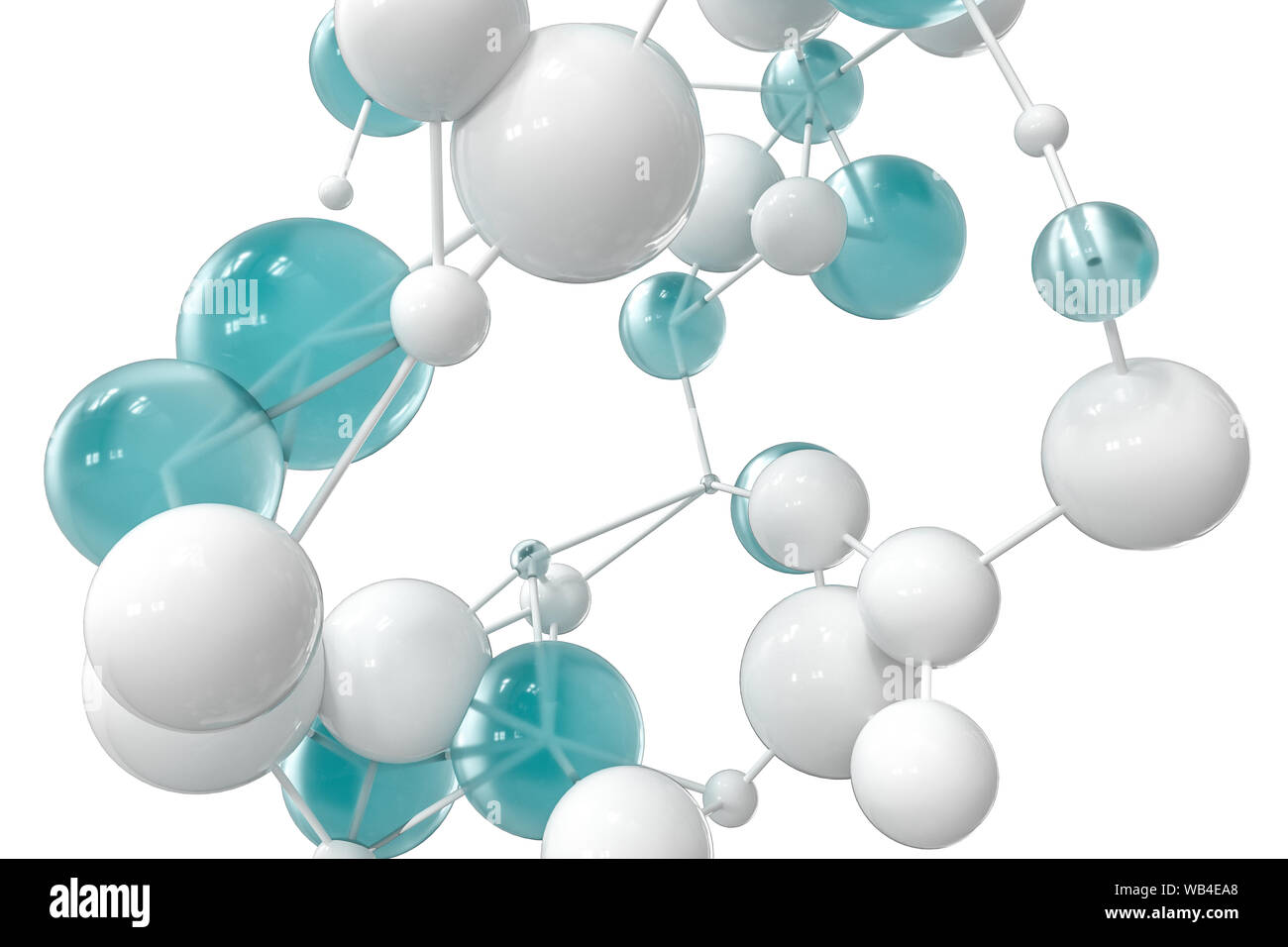 Gene lines and nodes, biological gene structure, 3d rendering. Computer digital drawing Stock ...