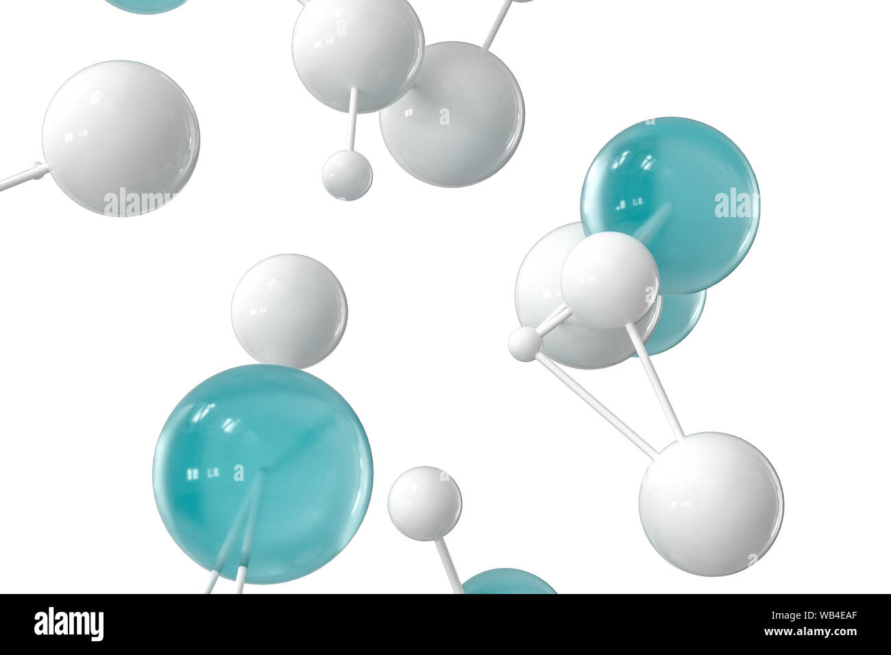 Gene lines and nodes, biological gene structure, 3d rendering. Computer ...
