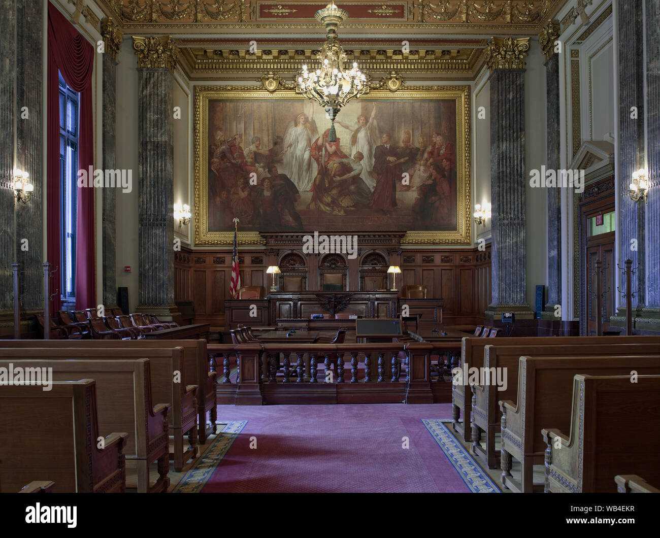 East courtroom, Howard M. Metzenbaum U.S. Courthouse, Cleveland, Ohio ...