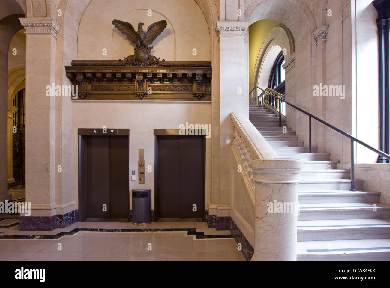 East elevator lobby, Howard M. Metzenbaum U.S. Courthouse, Cleveland ... East elevator lobby, Howard M. Metzenbaum U.S. Courthouse, Cleveland ...