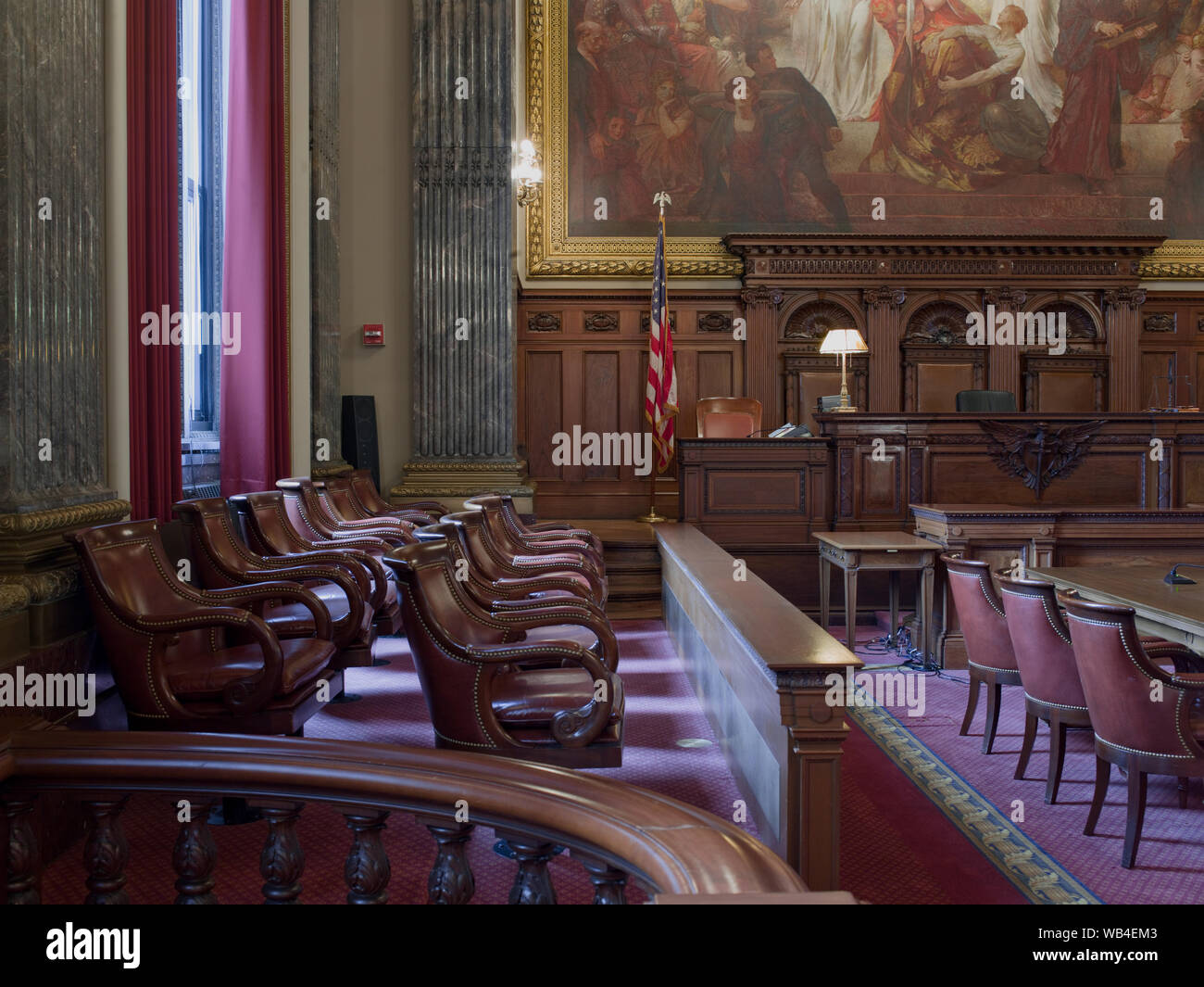 East courtroom, Judge's bench and Jury box, Howard M. Metzenbaum U.S ...