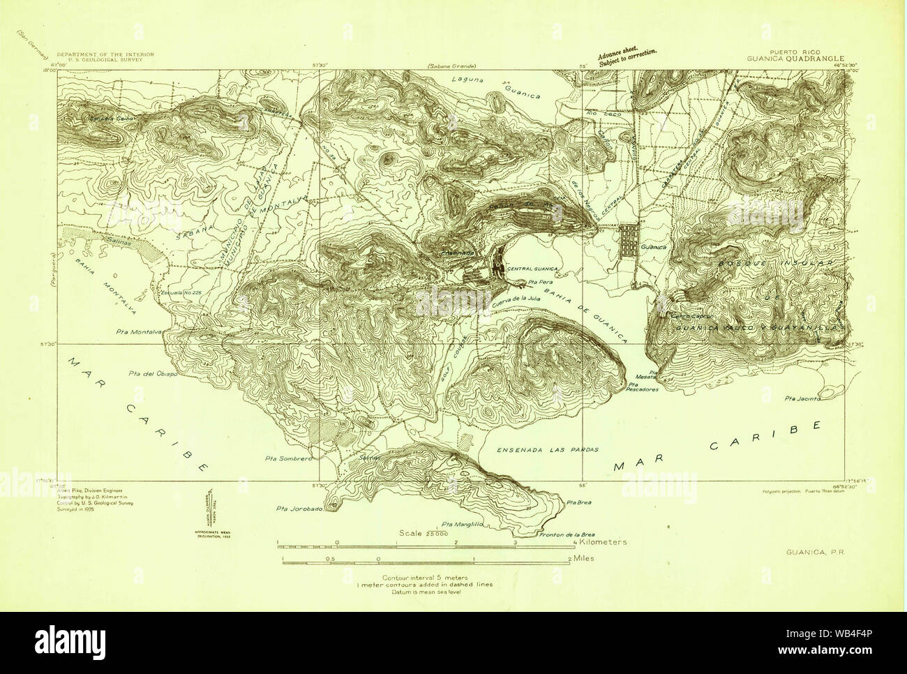 USGS TOPO Map Puerto Rico PR Guanica 362299 1935 25000 Restoration ...