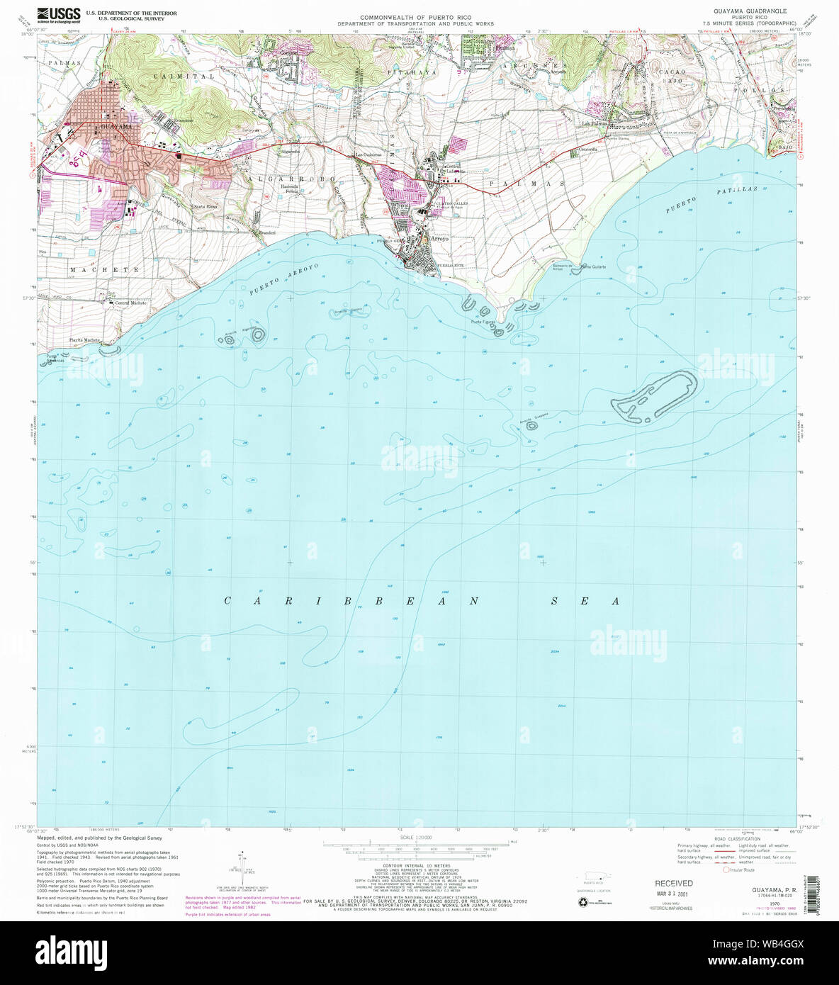 Topographic map puerto rico hi-res stock photography and images - Alamy