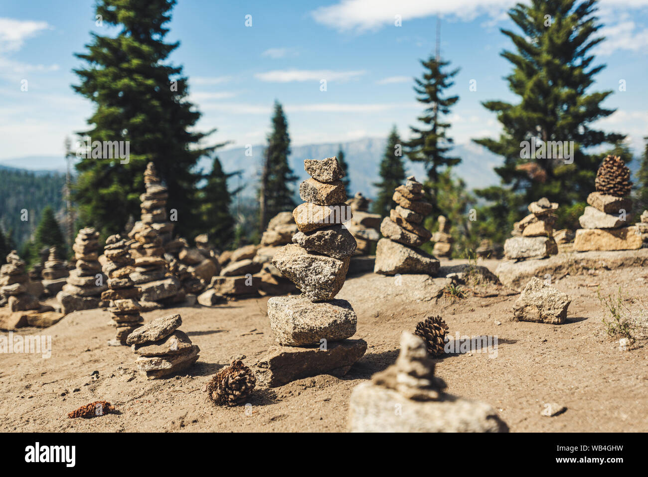 Rock stacked rocks garden hi-res stock photography and images - Alamy