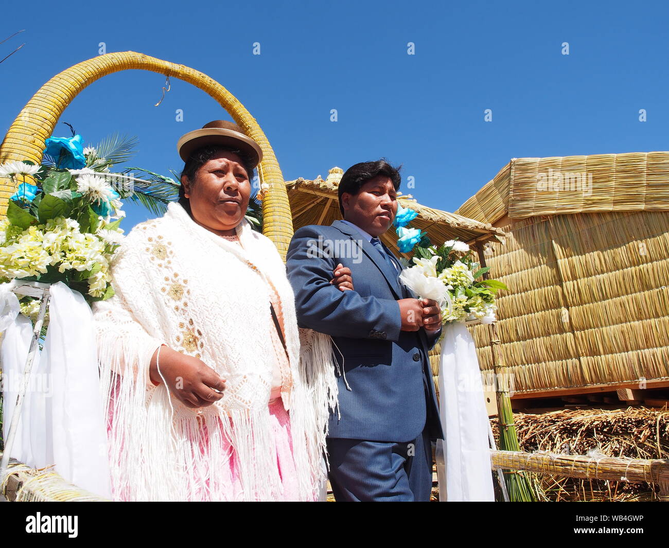 A Uro wedding ceremony. The Uru or Uros are an indigenous people of ...