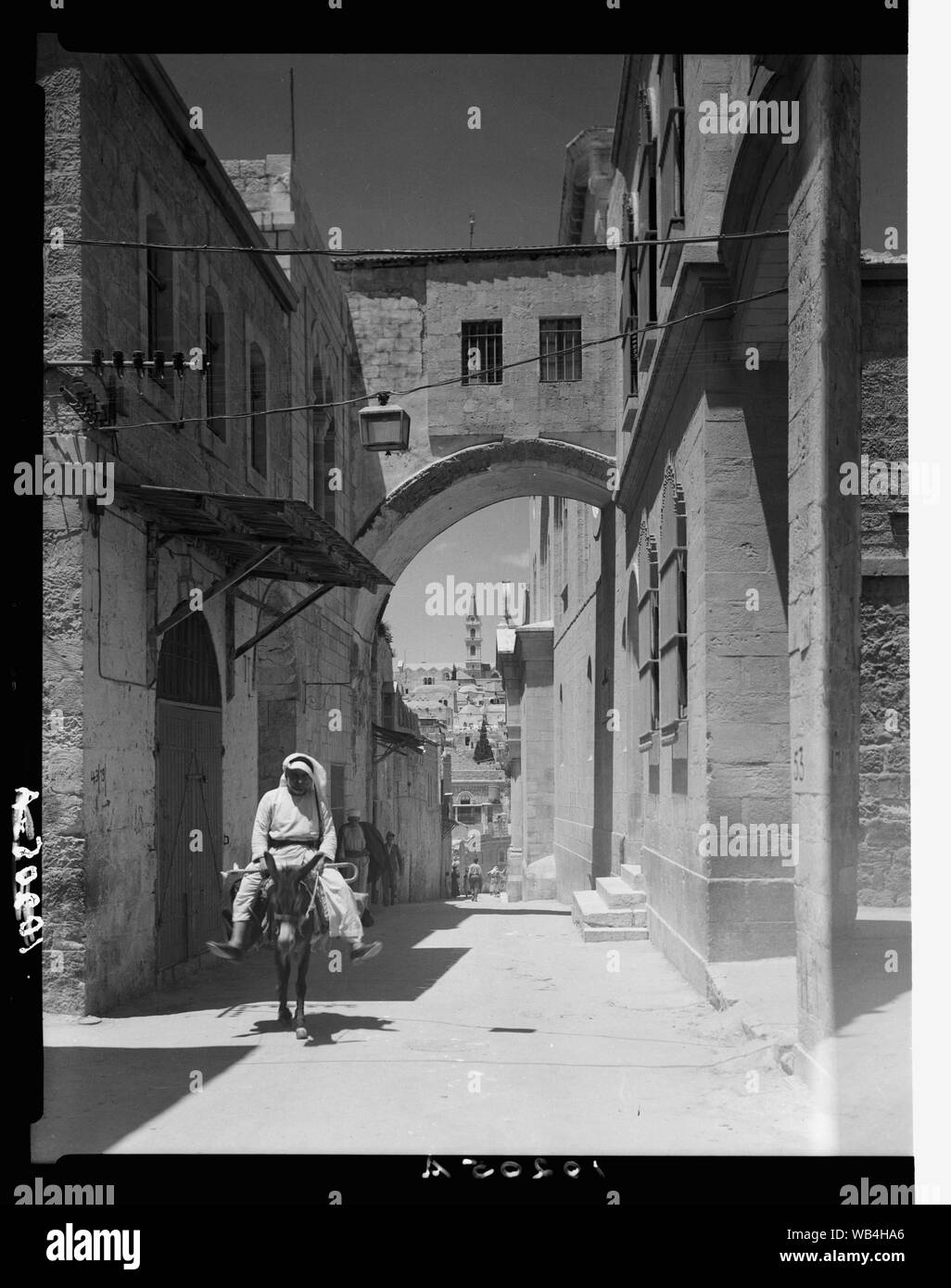Ecce Homo arch, man on donkey Abstract/medium: G. Eric and Edith Matson ...