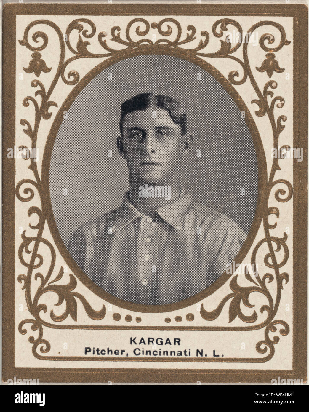 Ed Kargar, Cincinnati Reds, baseball card portrait Abstract/medium: 1 ...