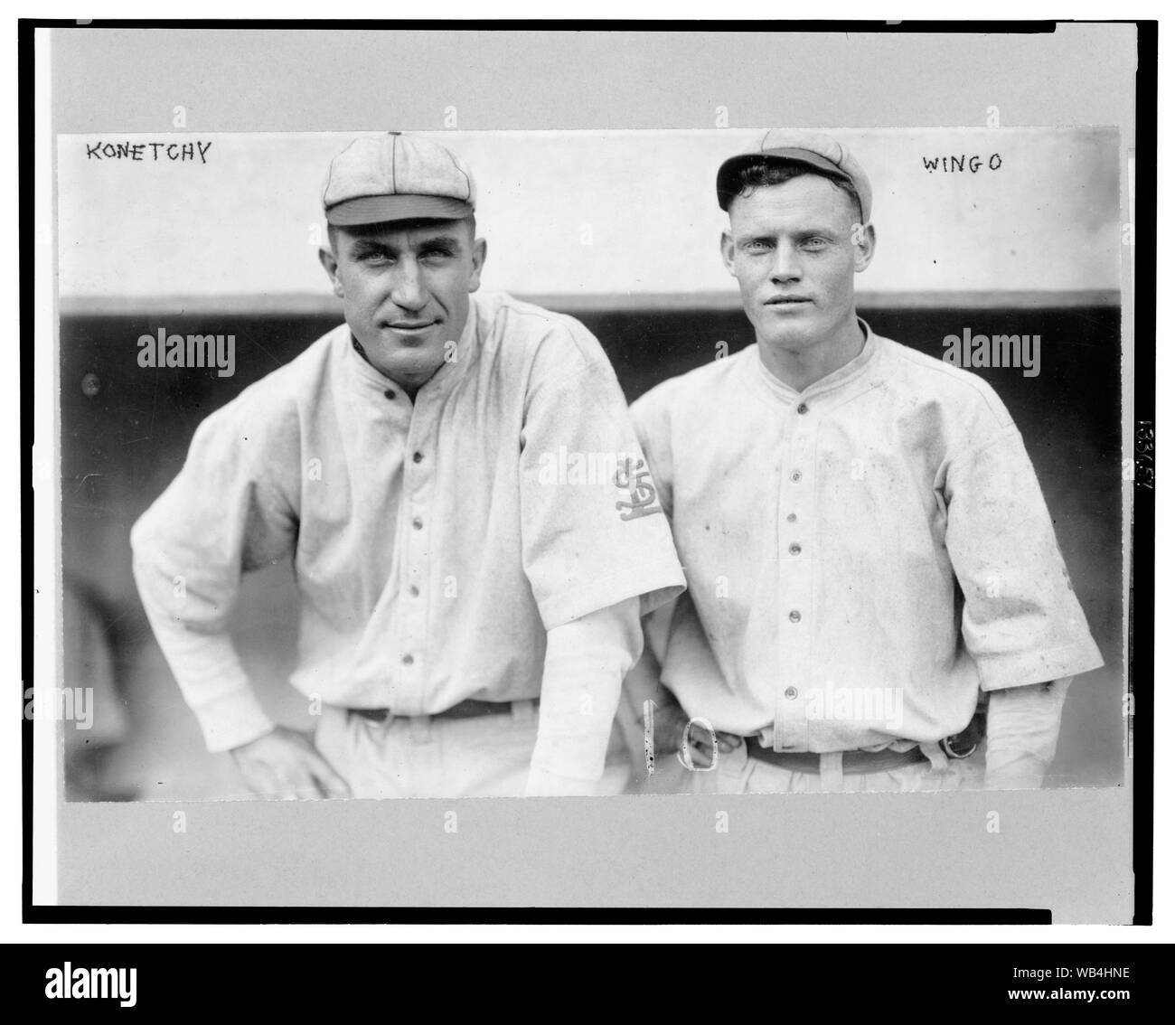 Ed Konetchy and Ivy Wingo, St. Louis Cardinals baseball players, half ...