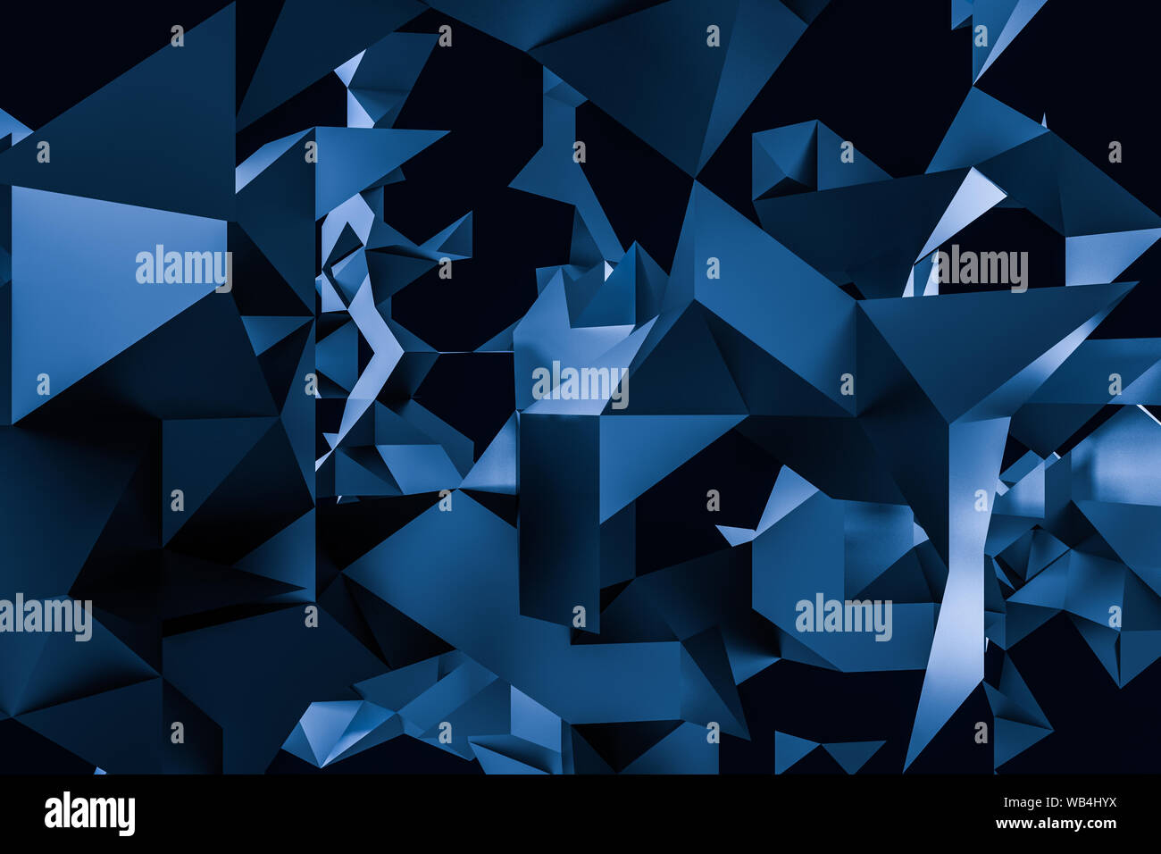 Triangular paper with creative shapes, 3d rendering. Computer digital ...